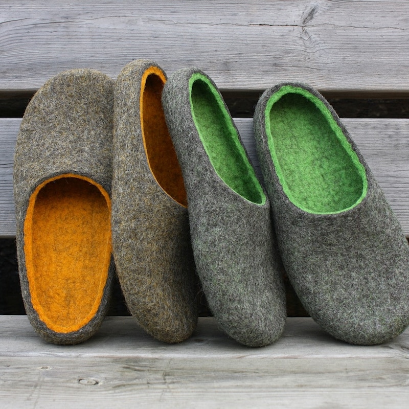 Felt Slippers - Etsy
