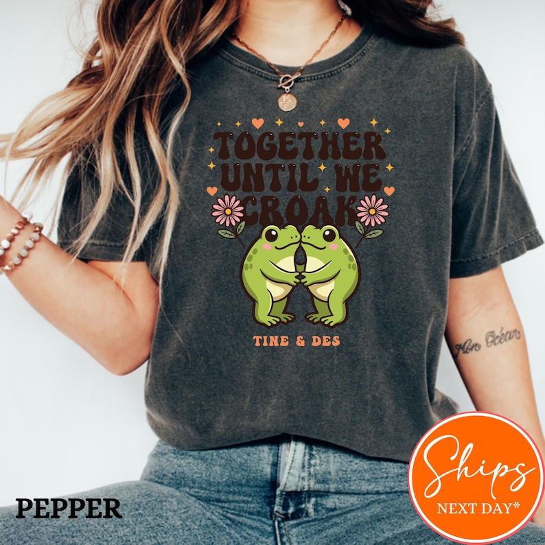 Funny Custom Frog Shirt, Cute Frog Comfort Colors T-shirt, Toad Frog ...