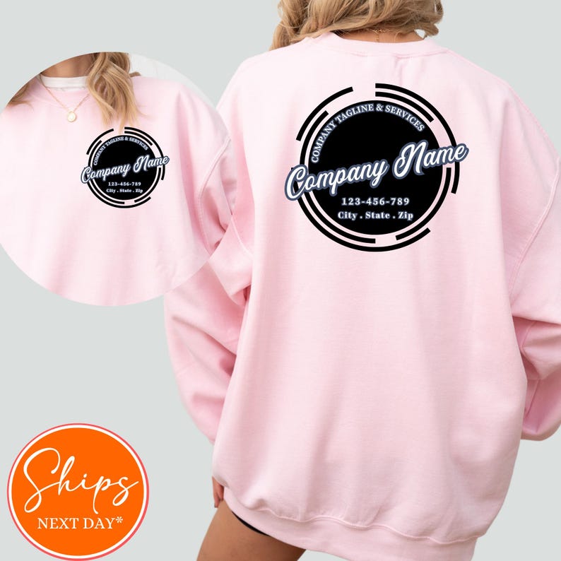 Personalized Logo Sweatshirt| Custom Logo Crewneck | Custom Company ...