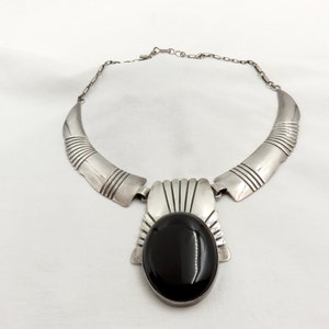 Circa 1940. Fred Baca Native American Silversmith Sterling Necklace ...