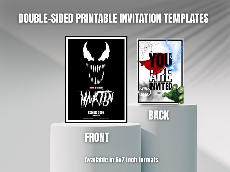 Venom Birthday Invitation-digital File Printable Superhero Bday Party ...