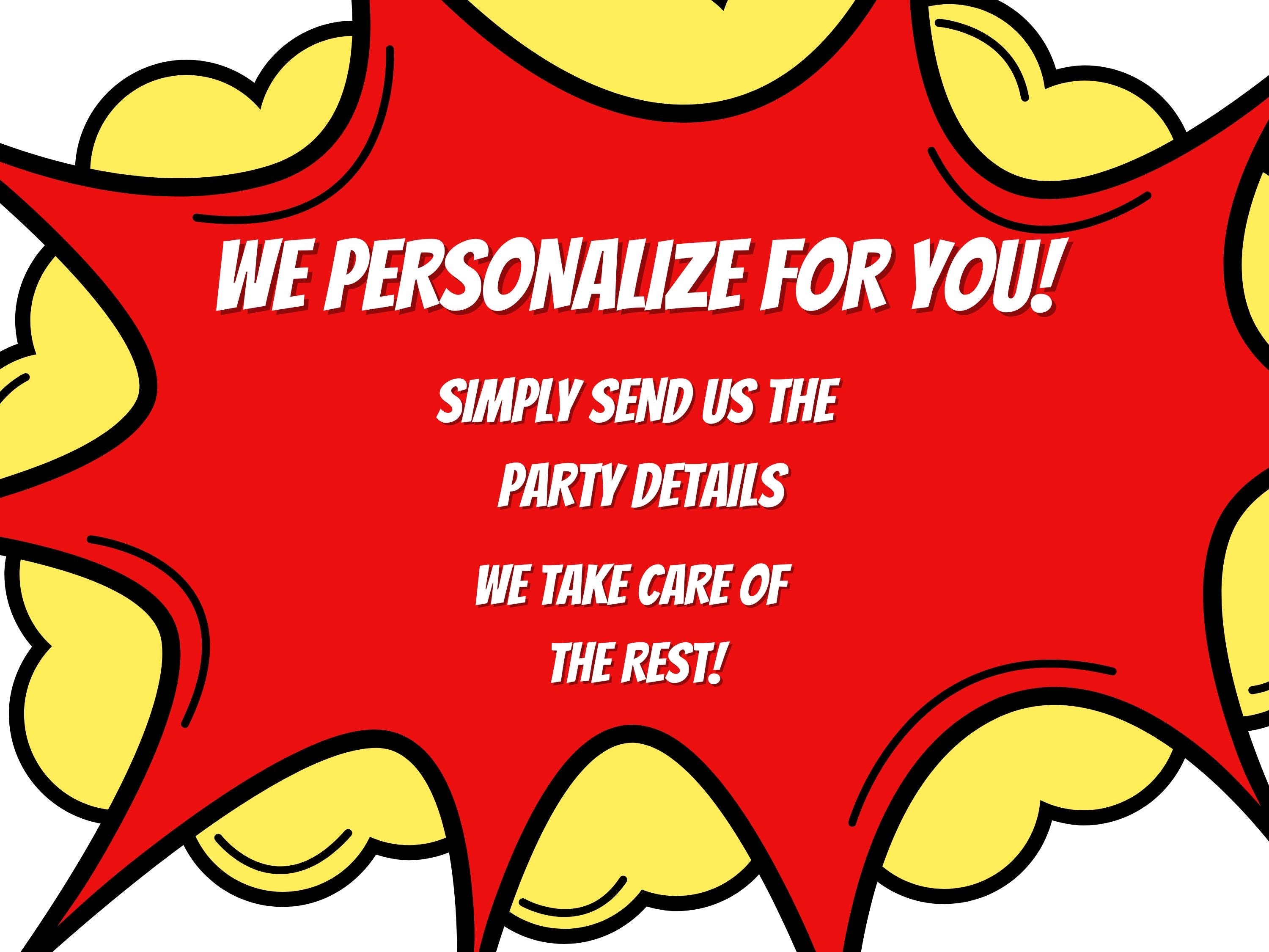 Animated Superhero Party Invitation Customizable Video Invite for Kids ...