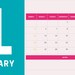 Colorful 2025 Printable Calendar - Etsy