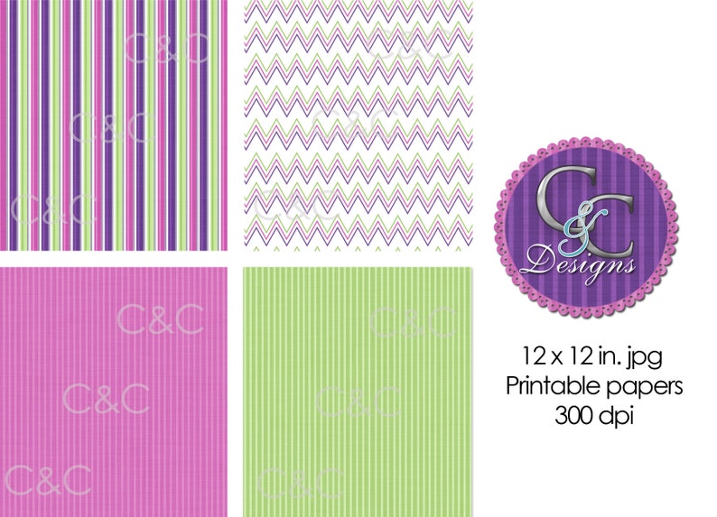 18 Grape & Bubblegum Digital Paper Pack-***instant Download*** - Etsy
