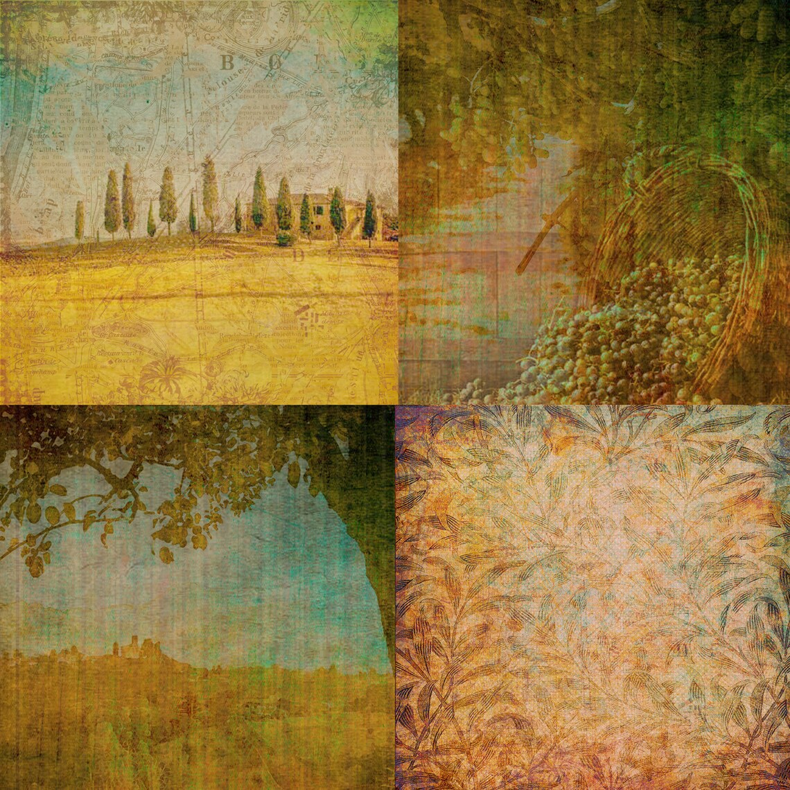 Tuscan Sunset Digital Paper Pack -16 Papers *** Instant Downloads*** - Etsy