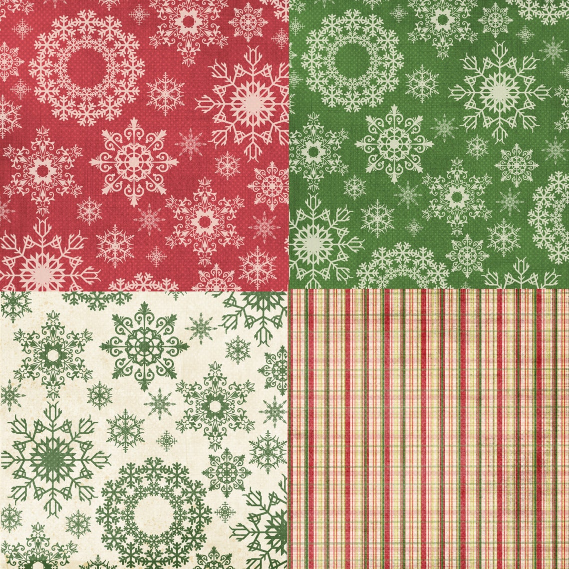 Holiday & Cheer-2 Digital Paper Pack (instant Download) - Etsy