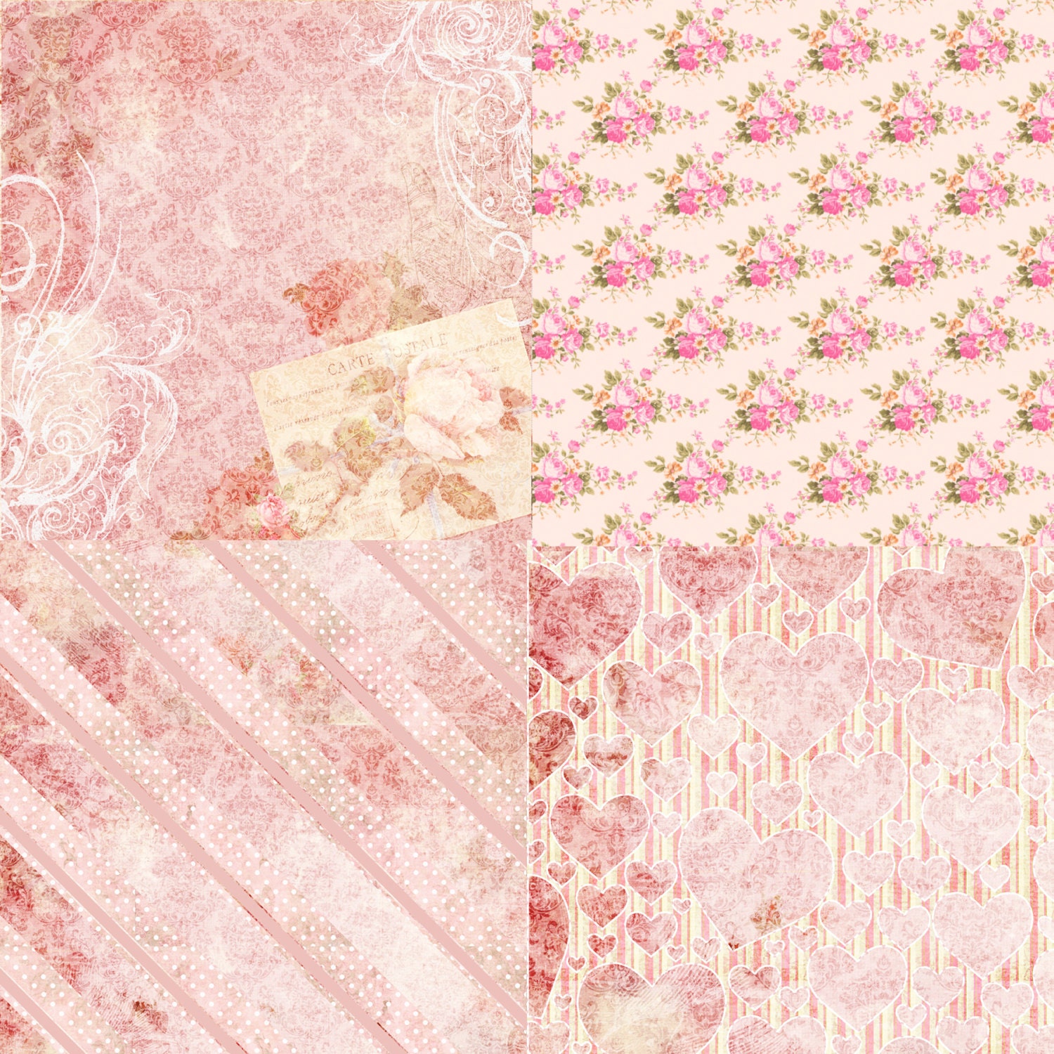 My Romance Digital Paper Pack -14 Papers *** Instant Downloads*** - Etsy