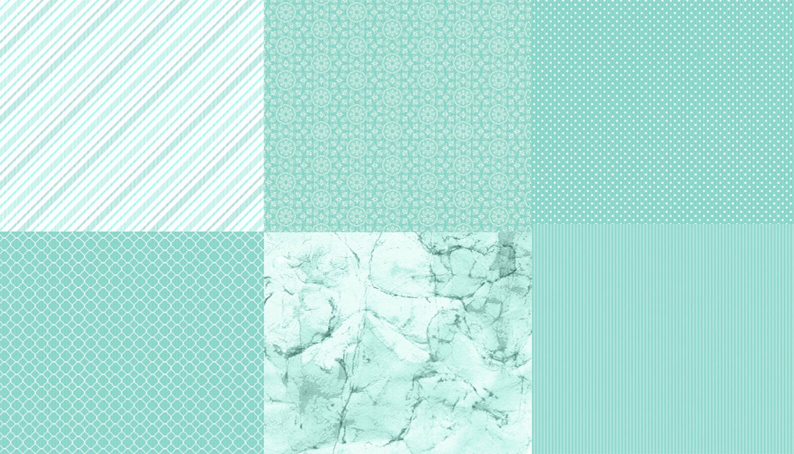 Fresh & Fun Aqua Scrapbook Digital Paper Pack 18INSTANT - Etsy