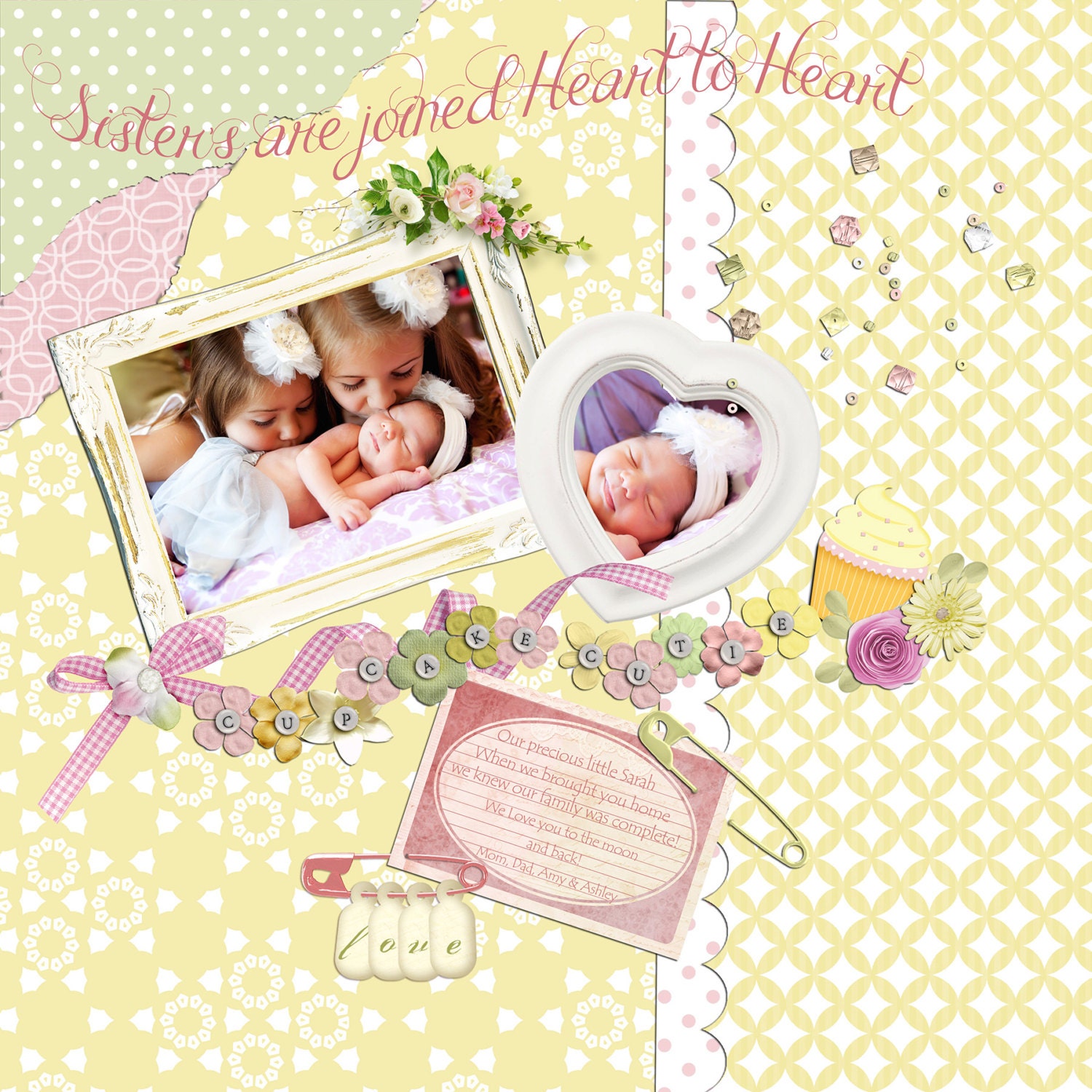Nursery Baby Yellow Digital Paper Pack Collection***instant DOWNLOAD ...