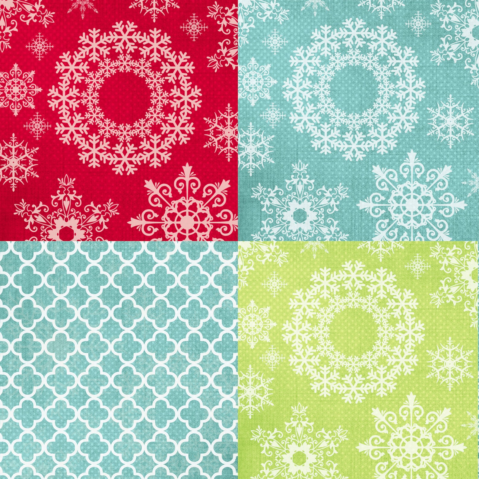 Merry & Bright Christmas Digital Paper Pack ********INSTANT DOWNLOAD ...