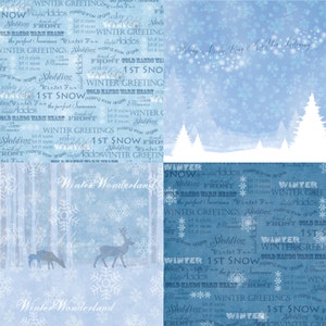 16 Winter Wonderland: Digital Paper Pack******instant DOWNLOAD ...