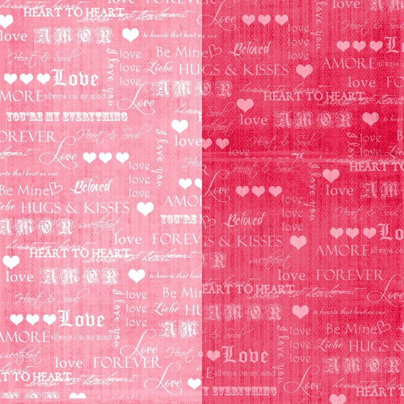 Love Letters Digital Paper Pack INSTANT DOWNLOAD - Etsy