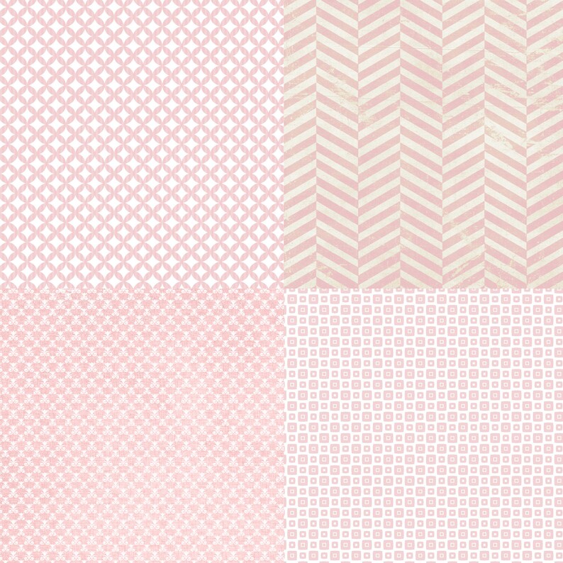 Nursery Baby Pink Digital Paper Pack Collectioninstant DOWNLOAD - Etsy