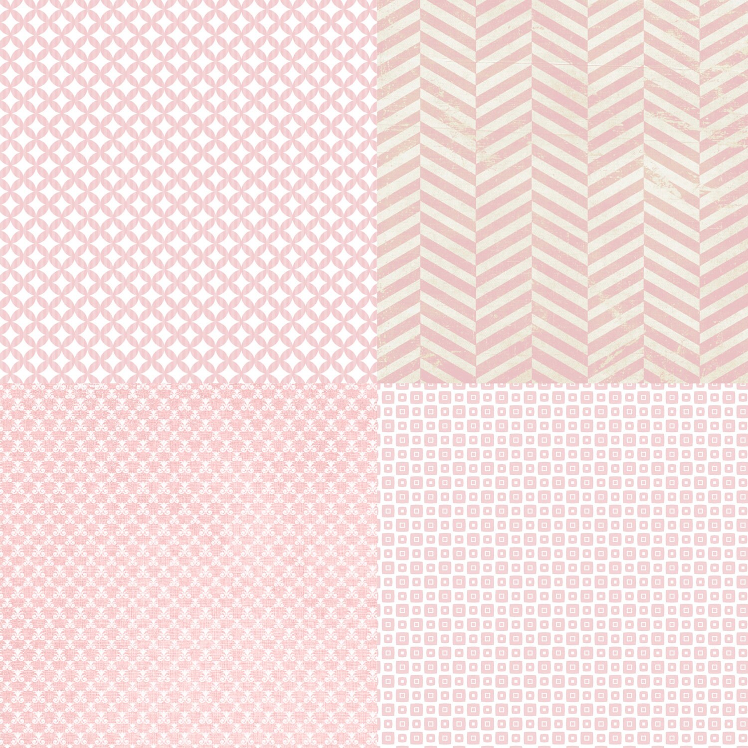 Nursery Baby Pink Digital Paper Pack Collectioninstant DOWNLOAD - Etsy