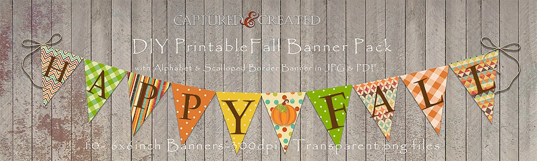 Thanksgiving & Fall DIY Printable Banner*** Instant Download ...