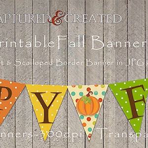 Thanksgiving & Fall DIY Printable Banner*** Instant Download ...