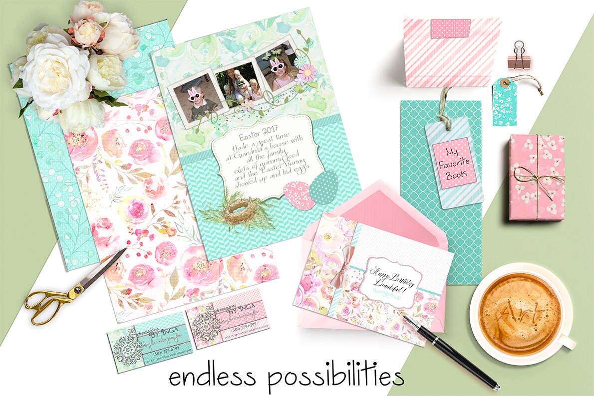 Fresh & Fun Pink Scrapbook Digital Paper Pack 18**INSTANT DOWNLOAD** - Etsy