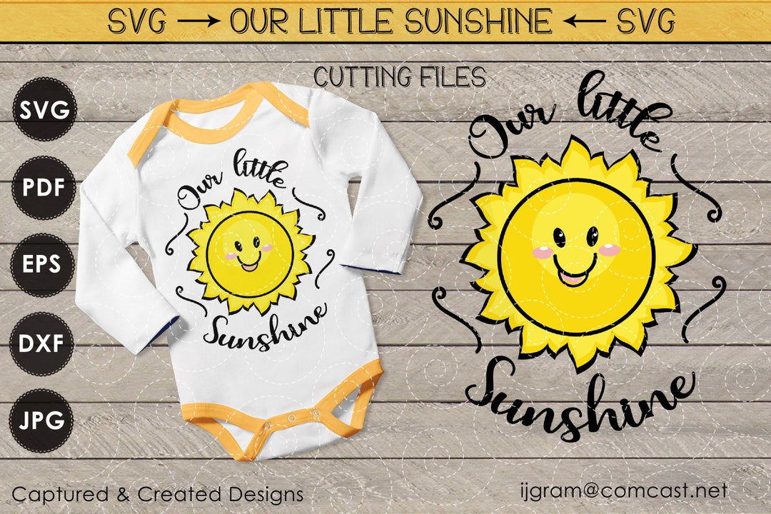 Cute SVG *our Little Sunshine* SVG Baby Clip-art Cut File - Etsy