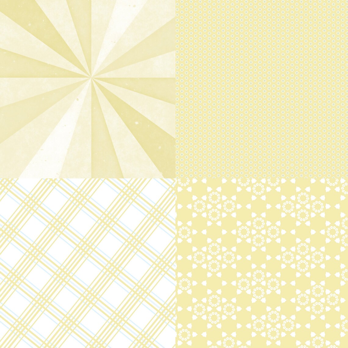 Nursery Baby Yellow Digital Paper Pack Collection***instant DOWNLOAD ...