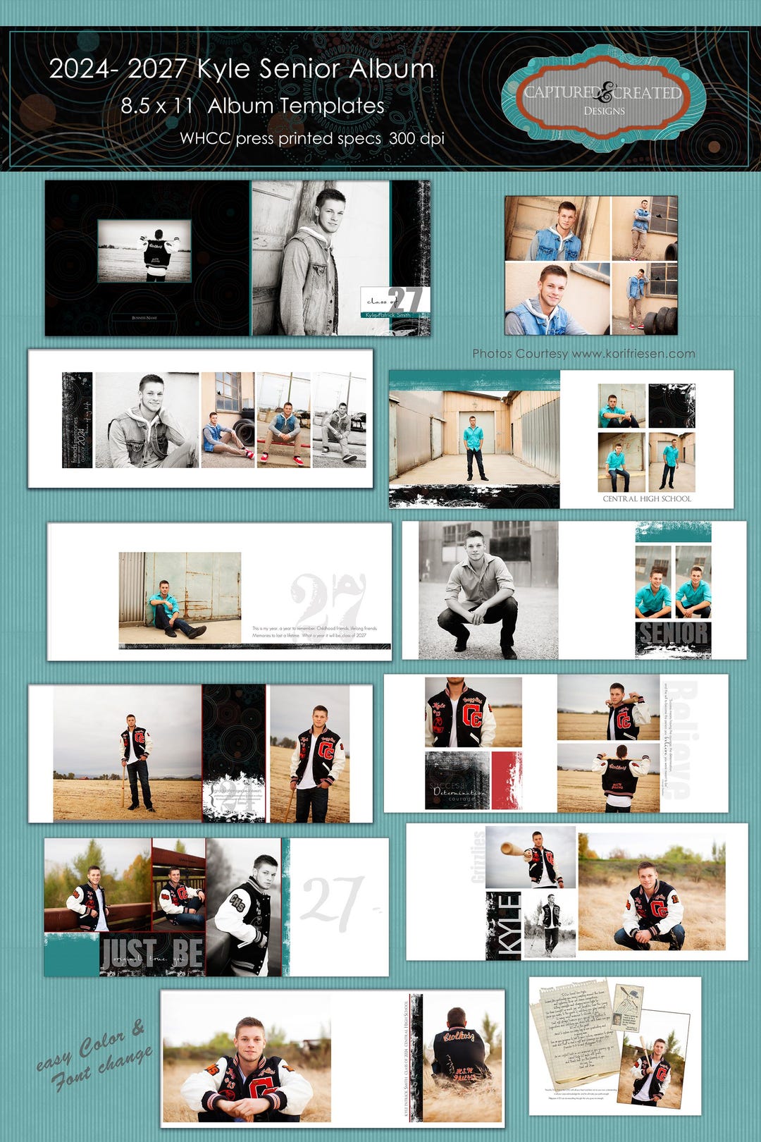 2024-2027 Senior Album- 8.5 X 11 Kyle Senior Photo Book/album ...