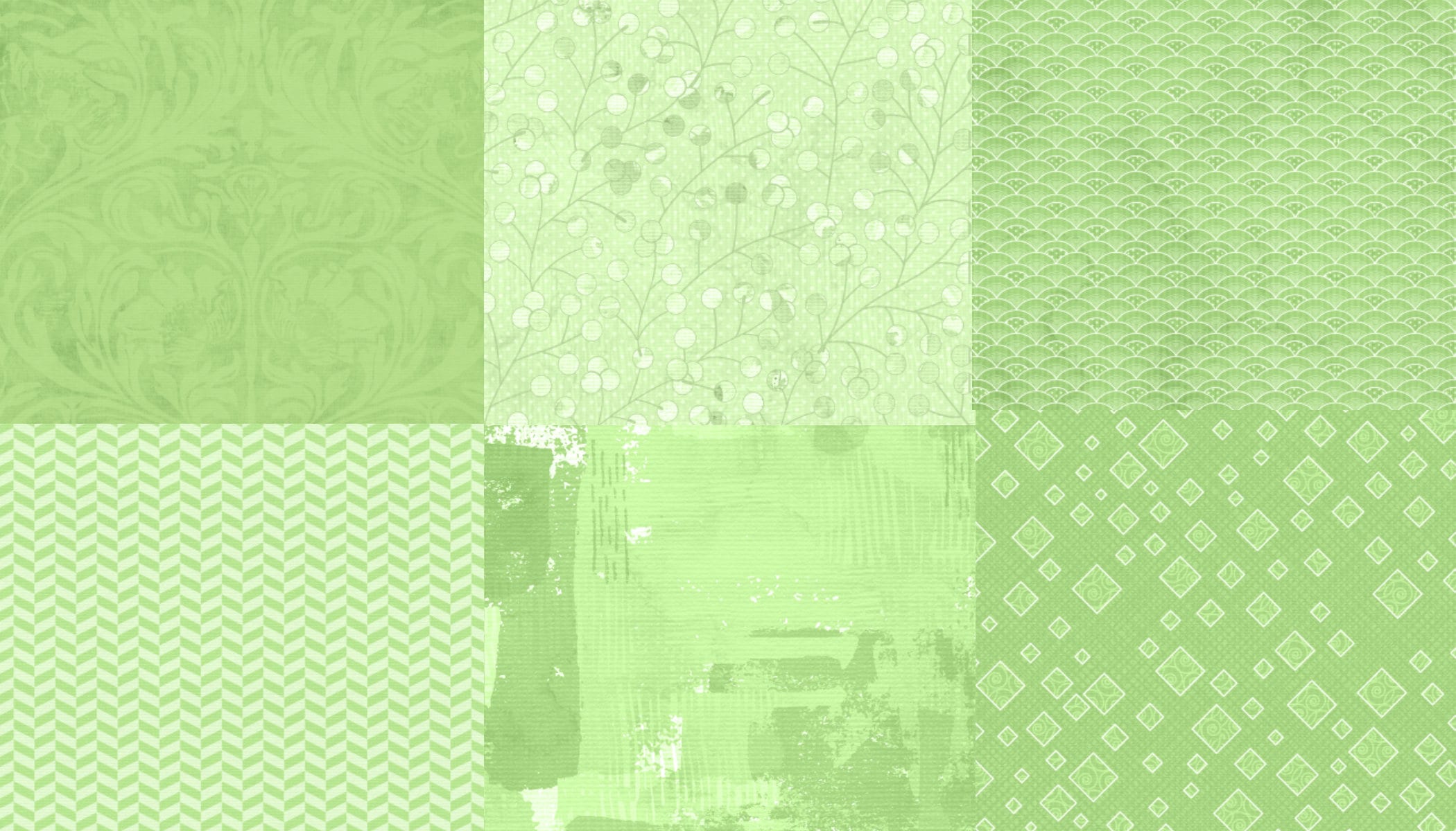 Fresh & Fun Green Scrapbook Digital Paper Pack 18**INSTANT DOWNLOAD ...