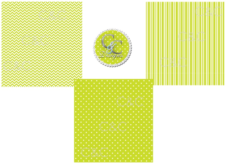 27 True Colors Digital Paper Pack- Dots Stripes Chevron Papers ...