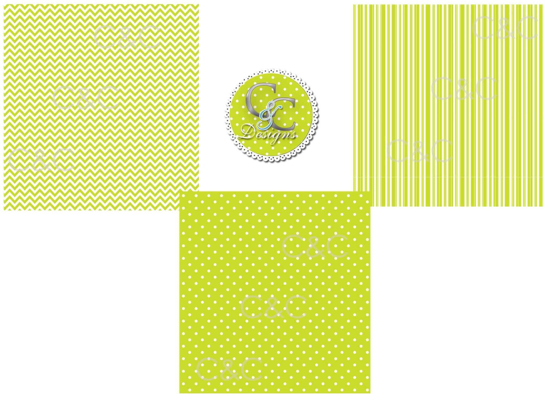 27 True Colors Digital Paper Pack- Dots Stripes Chevron Papers ...