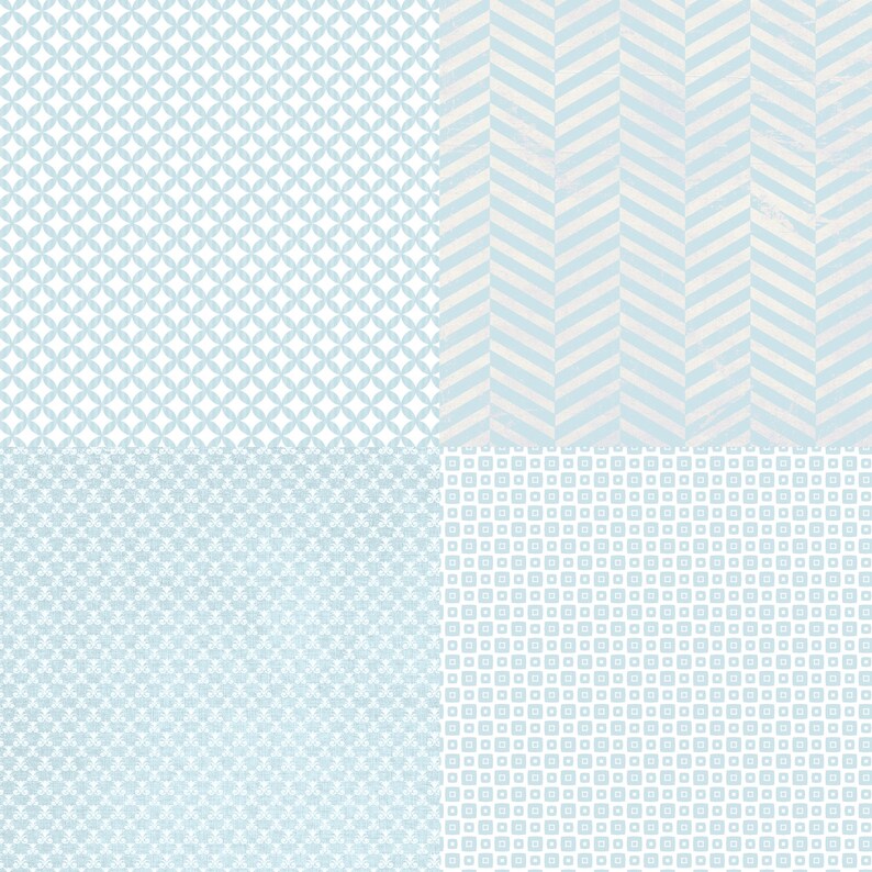Nursery Baby Blue Digital Paper Pack Collectioninstant | Etsy