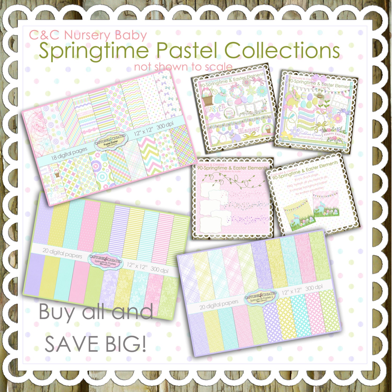 Mega Springtime Pastel Collections Pack-buy All-save Big! *instant ...