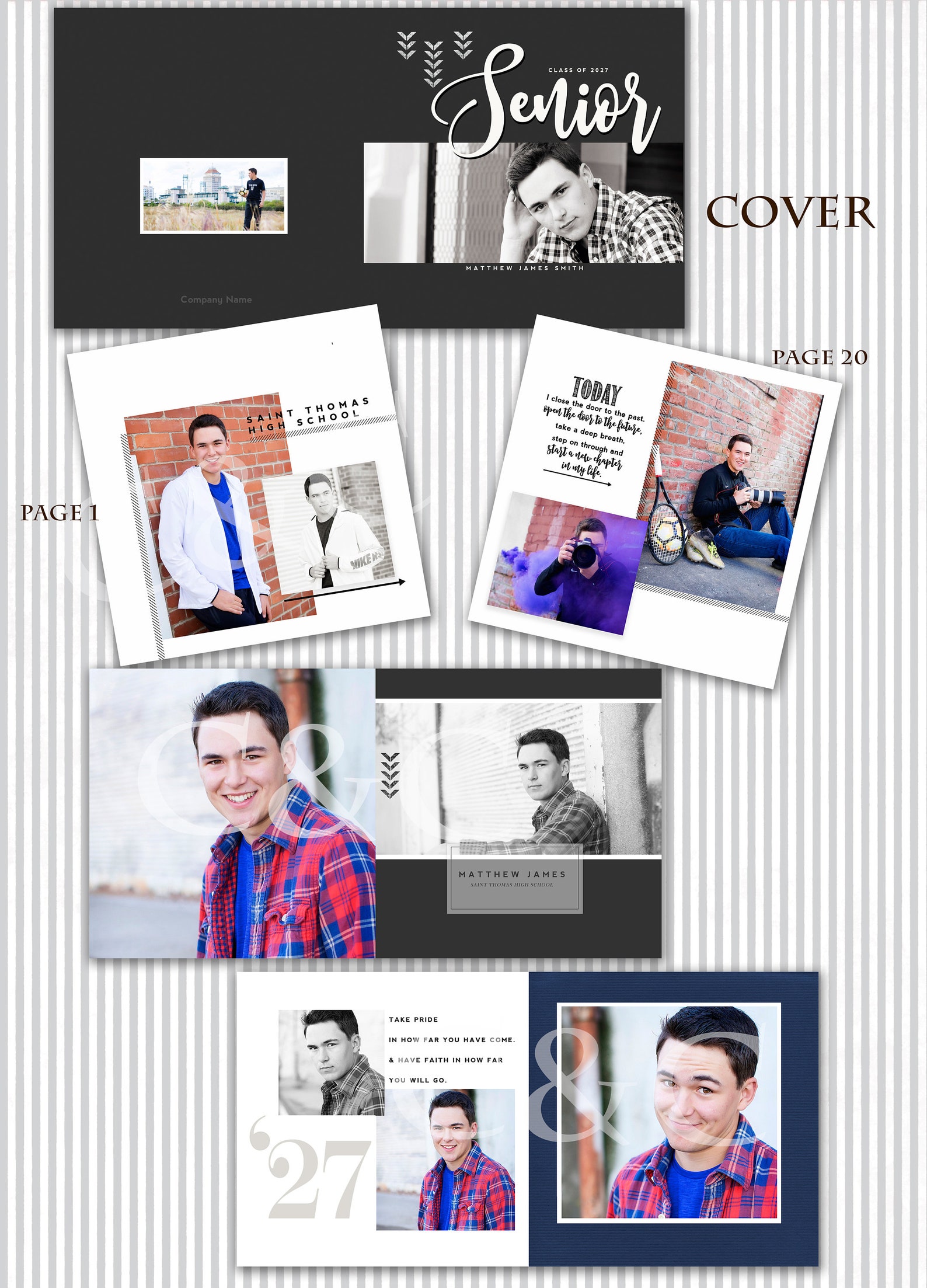 Senior Album,2024 -2027 Matthew -10x10 In. Senior Boy Album,- Photo ...