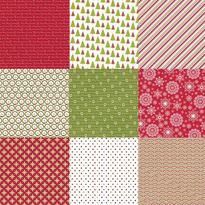 Simply Christmas: Mega Digital Paper Pack Collection******instant ...