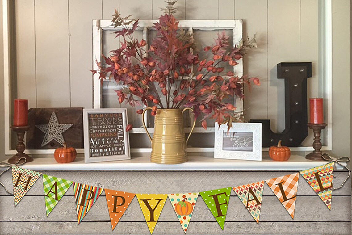 Thanksgiving & Fall DIY Printable Banner*** Instant Download ...