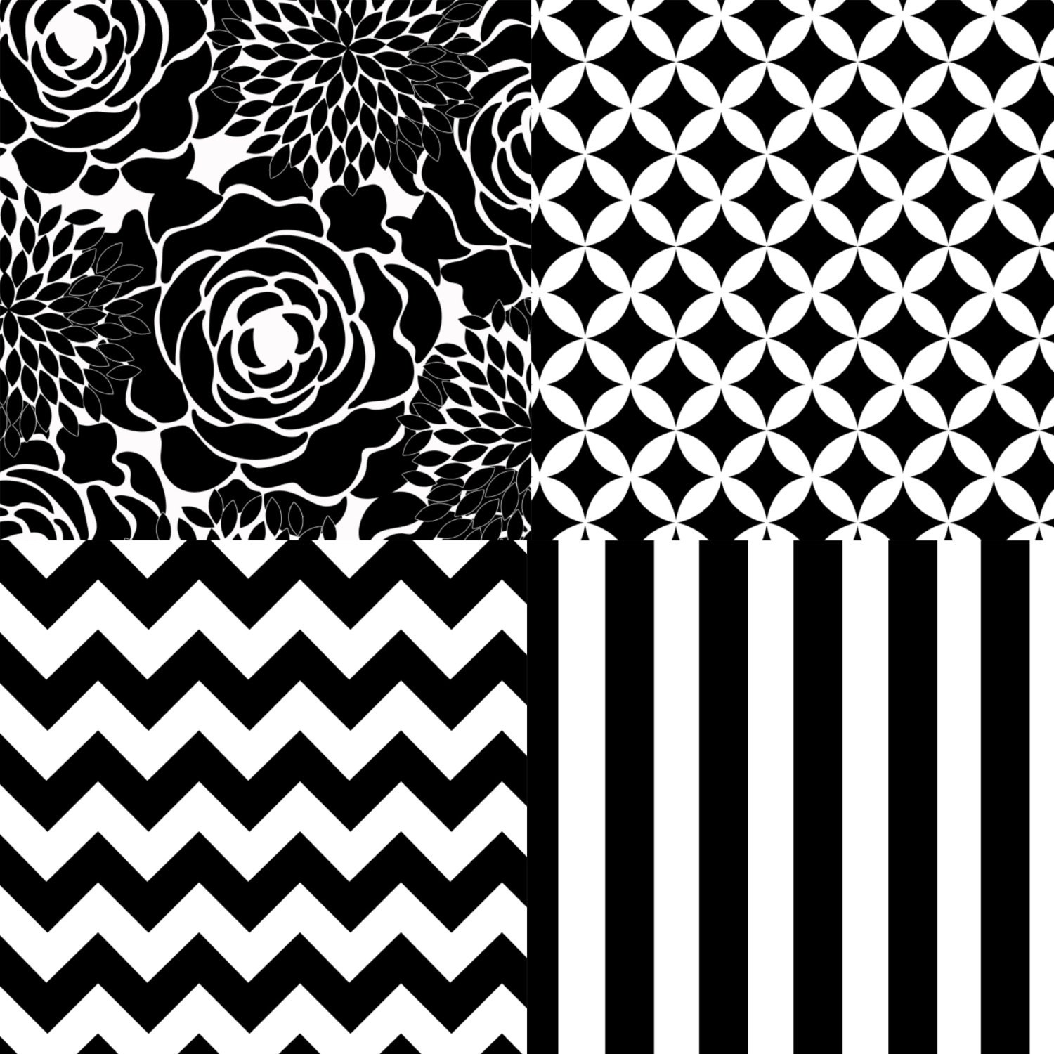 Black & White Mega Digital Paper Pack18**instant DOWNLOAD** - Etsy
