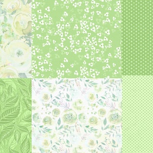 Fresh & Fun Green Scrapbook Digital Paper Pack 18**INSTANT DOWNLOAD ...