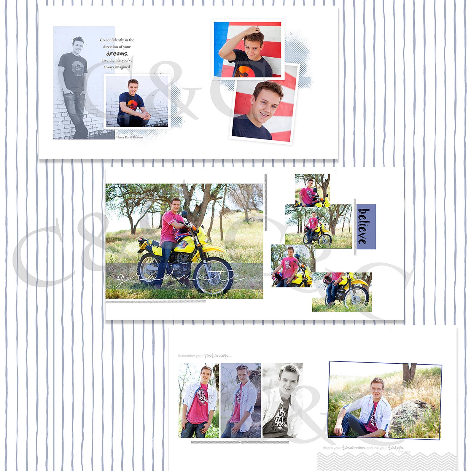 Braden Senior Album, 2024-2027 - 10x10in. Senior Boy Album,- Photo Book ...
