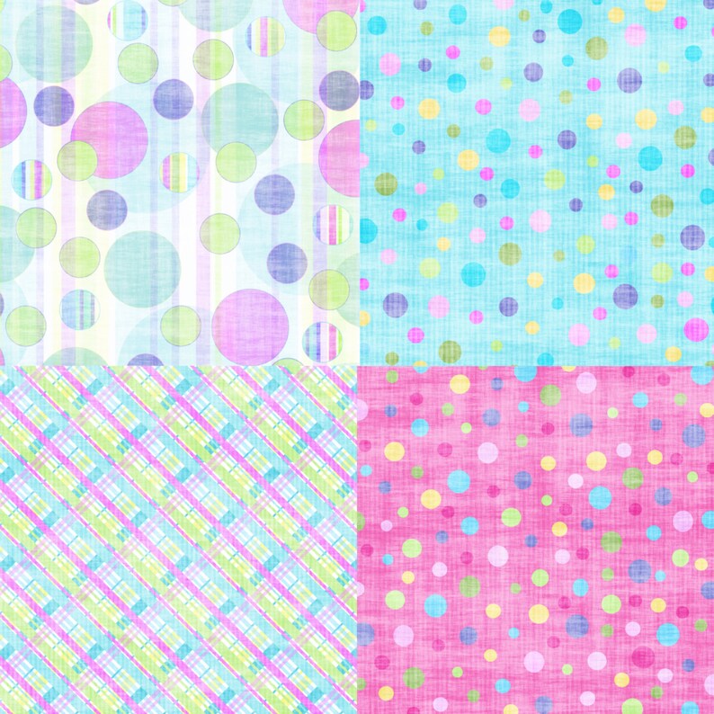 Fresh & Fun - Mega Digital Paper Pack18**instant DOWNLOAD** - Etsy