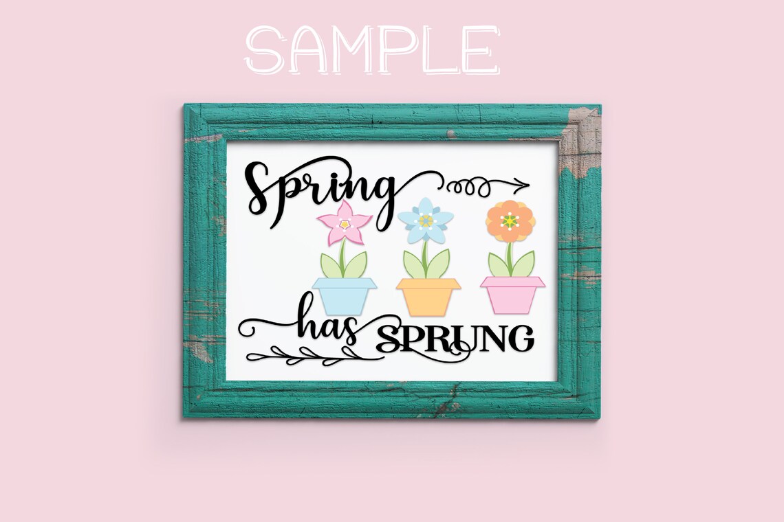 Cute SVG spring Has Sprung Clip-art /cut File | Etsy