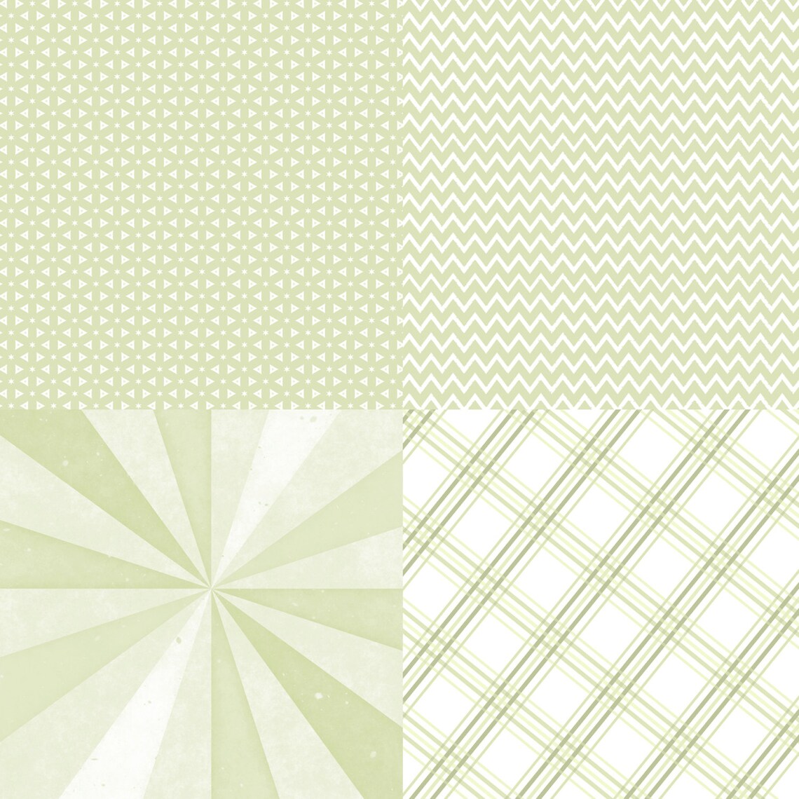 Nursery Baby Green Digital Paper Pack Collection***instant DOWNLOAD ...