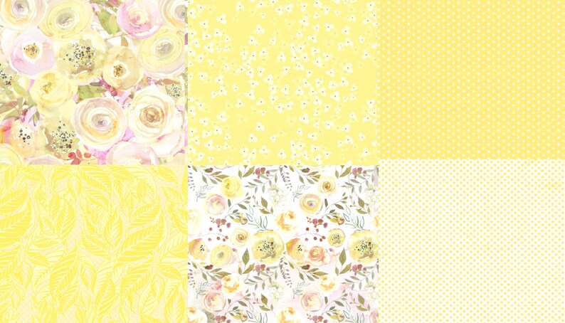 Fresh & Fun Yellow Scrapbook Digital Paper Pack 18**INSTANT DOWNLOAD ...