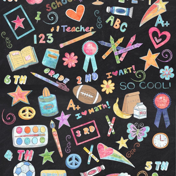 Chalk Clipart - Etsy