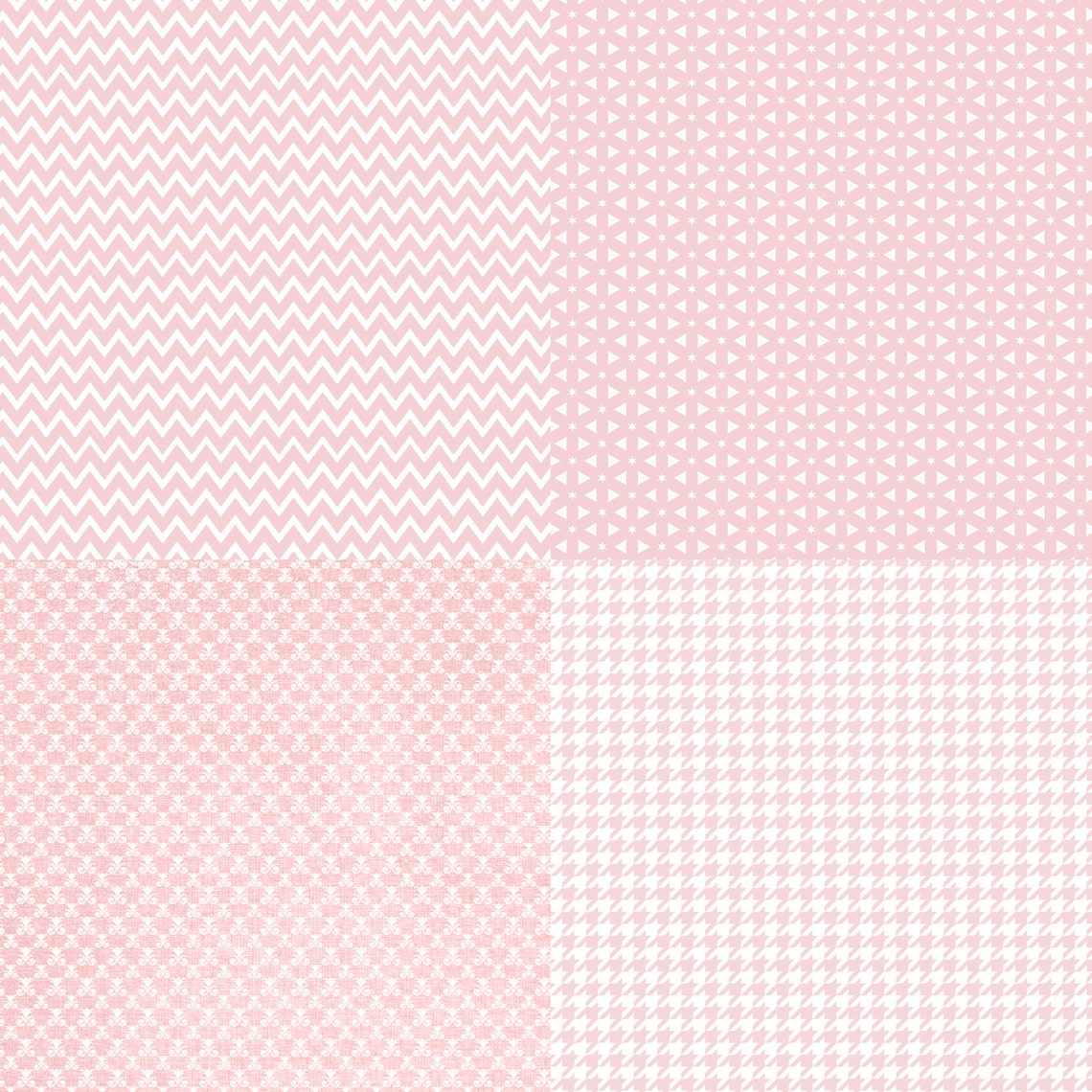 Nursery Baby Pink Digital Paper Pack Collectioninstant DOWNLOAD - Etsy