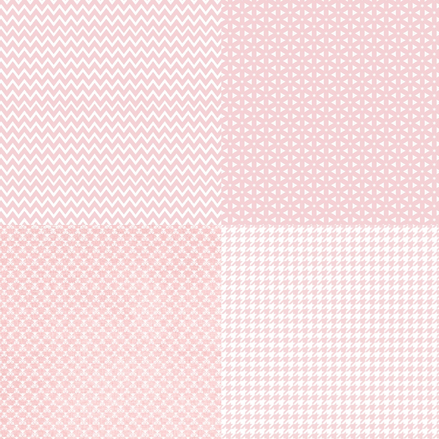Nursery Baby Pink Digital Paper Pack Collection***instant DOWNLOAD ...