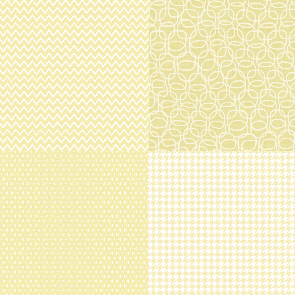 Nursery Baby Yellow Digital Paper Pack Collection***instant DOWNLOAD ...