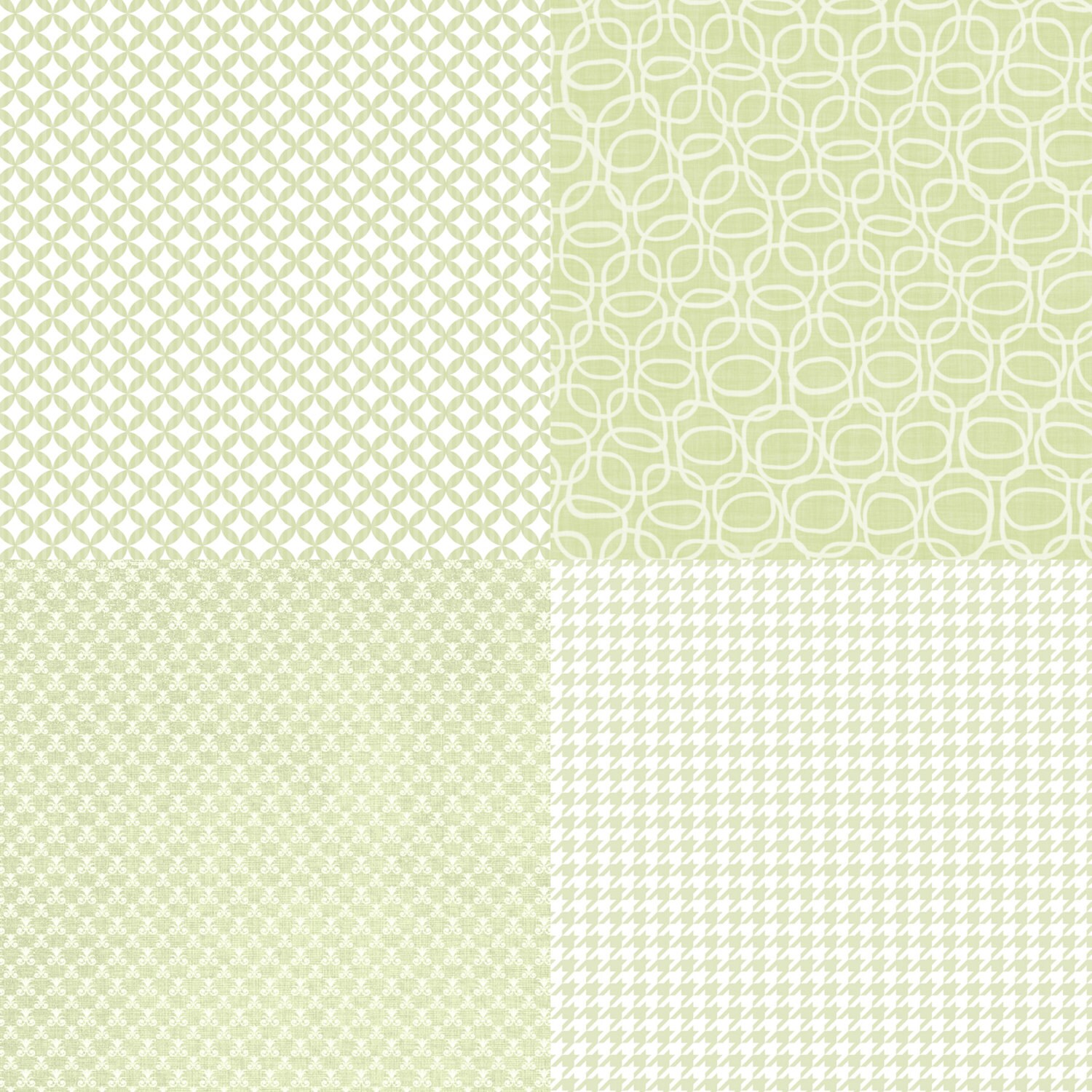 Nursery Baby Green Digital Paper Pack Collection***instant DOWNLOAD ...