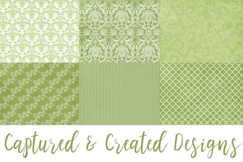 18 Richly Green Digital Paper Pack - Etsy