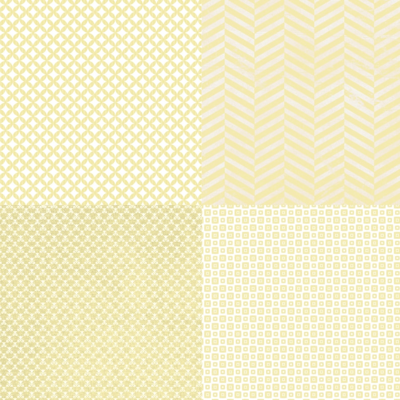 Nursery Baby Yellow Digital Paper Pack Collection***instant DOWNLOAD ...