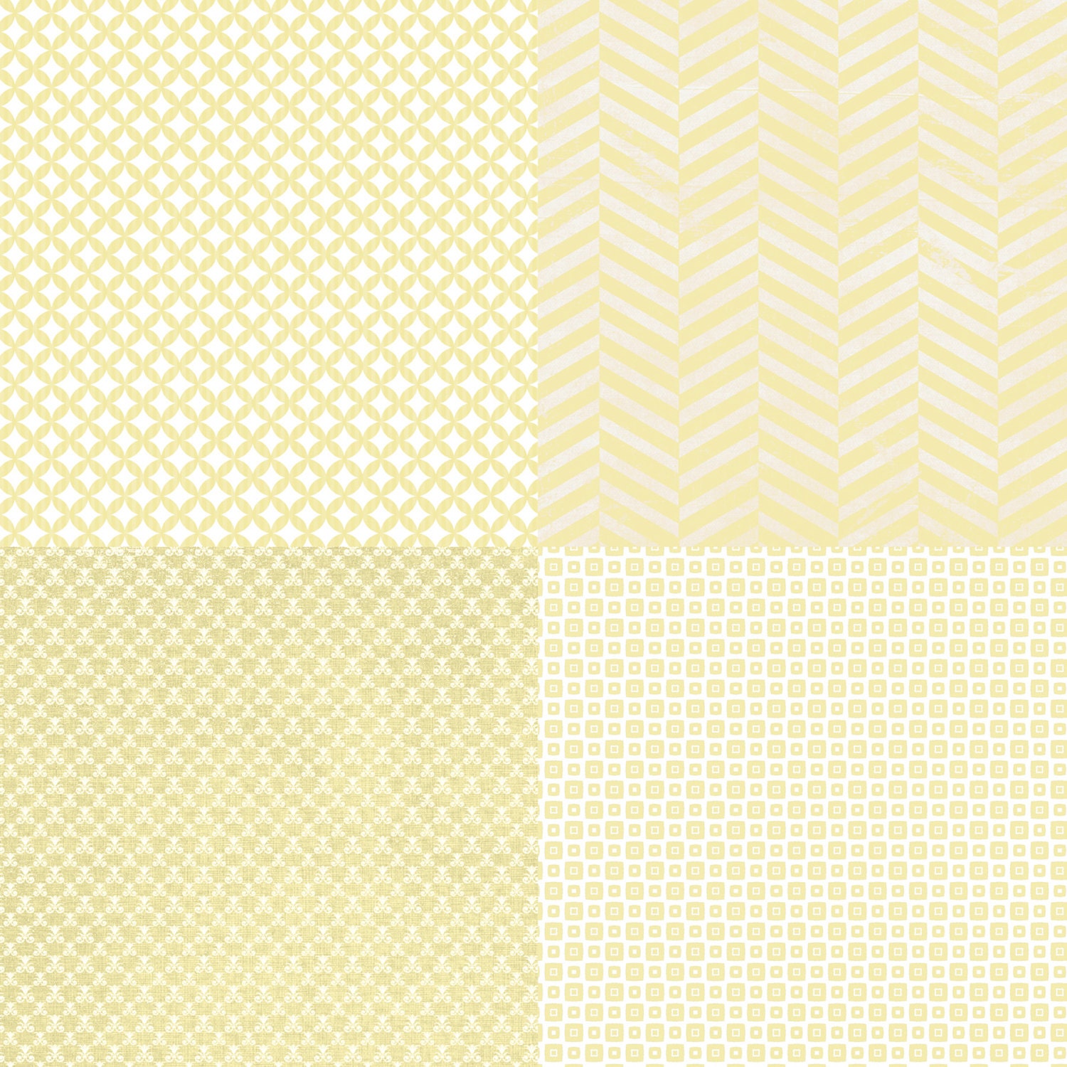 Nursery Baby Yellow Digital Paper Pack Collectioninstant DOWNLOAD - Etsy