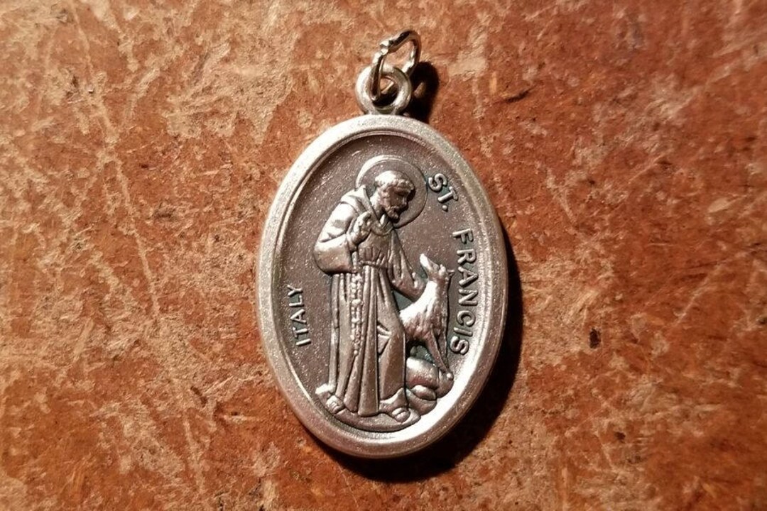 St Francis of Assisi and the Wolf Medal - Dog - Greyhound - Patron ...