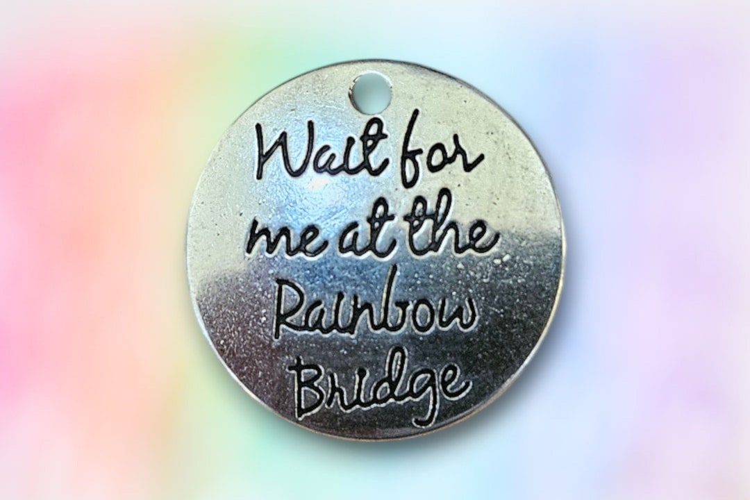 4 Wait for Me at the Rainbow Bridge Round Charms - Etsy
