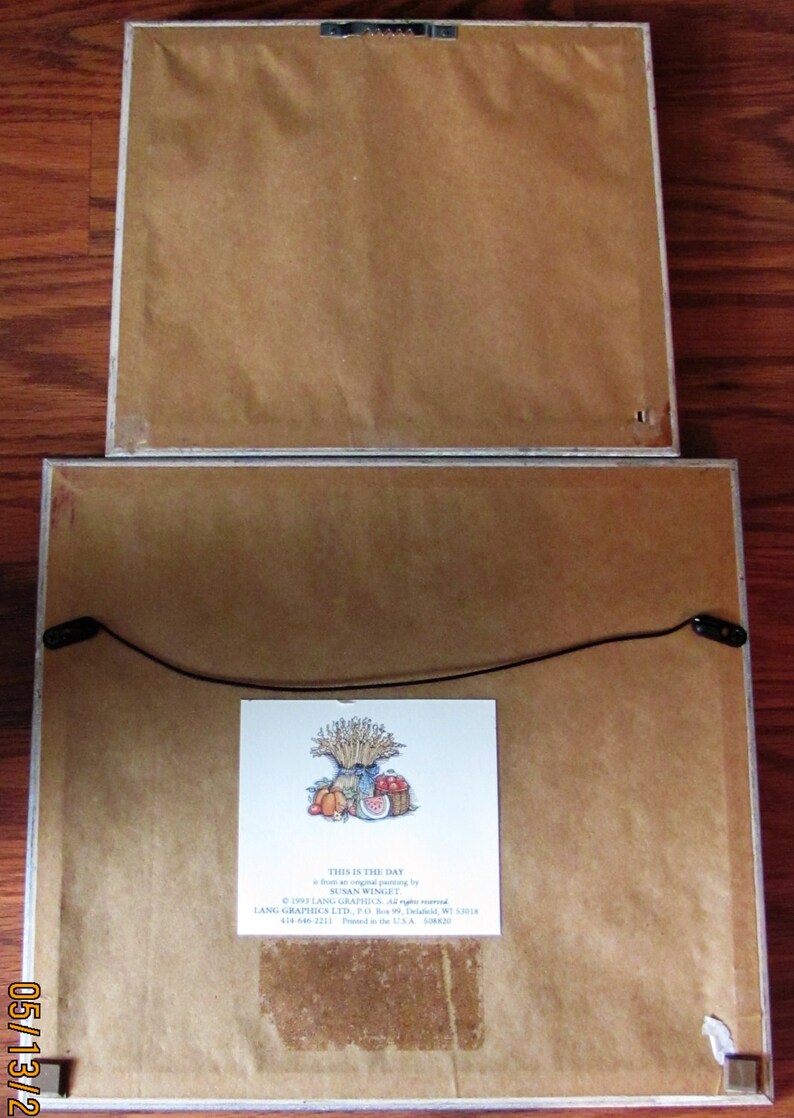 Vintage 1993 Susan Winget Prints in Matching Frames: this is the Day ...